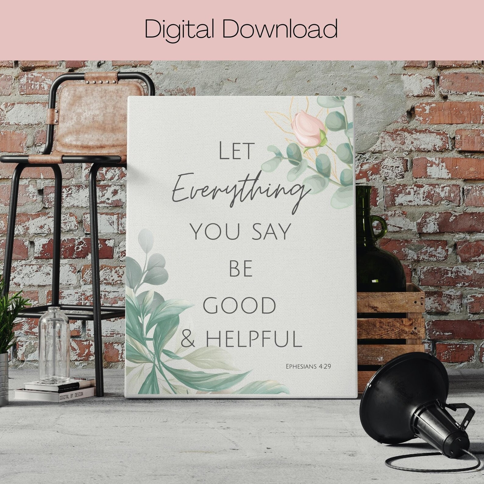 Printable Christian Wall Art, Bible Verse Printable, Bible Quote Wall ...