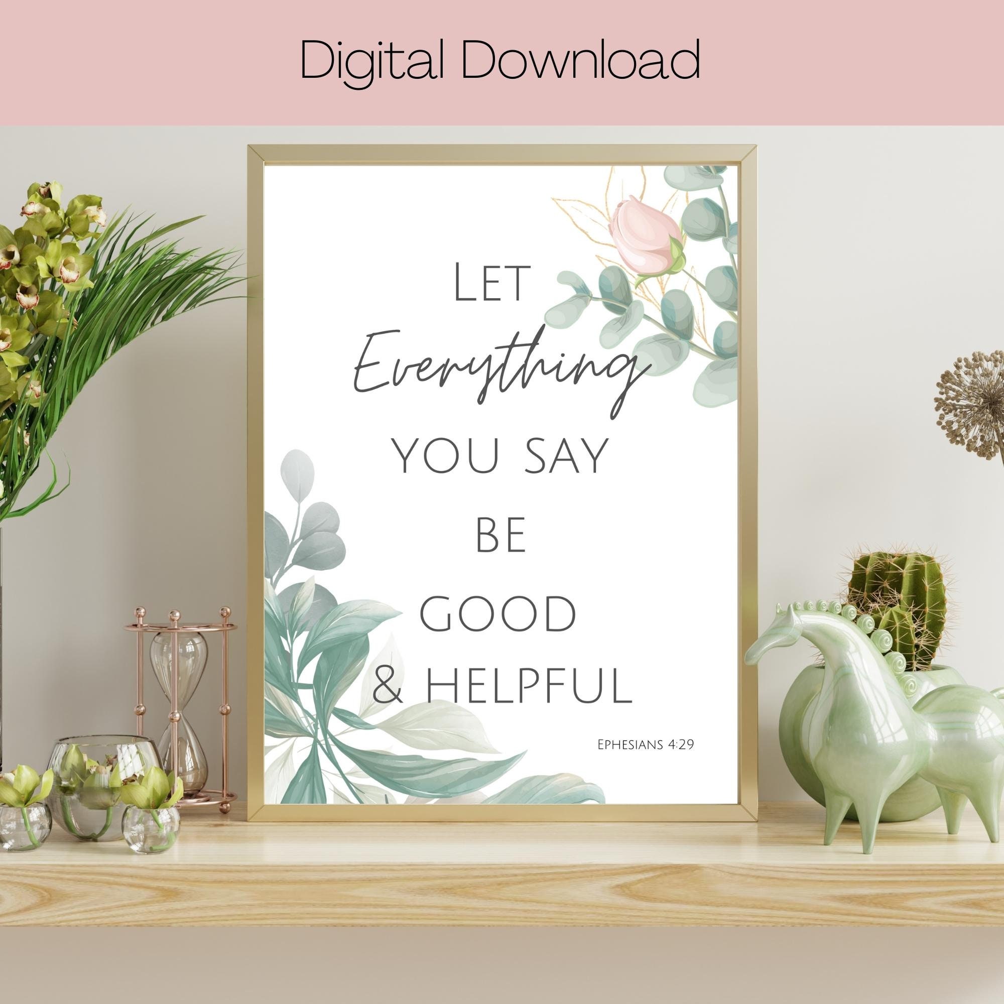 Printable Christian Wall Art, Bible Verse Printable, Bible Quote Wall ...