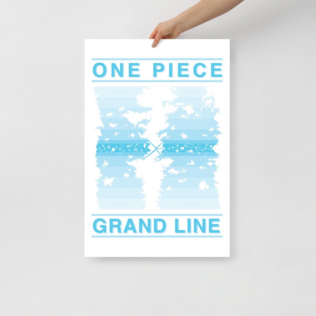 One Piece Grand Line World Map. Manga. Anime. Famous Maps. - Etsy