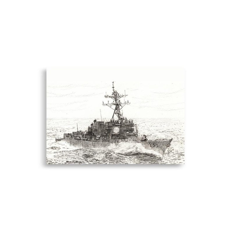 USS Wayne E. Meyer, US Navy Arleigh Burke-class Destroyer, Poster - Etsy