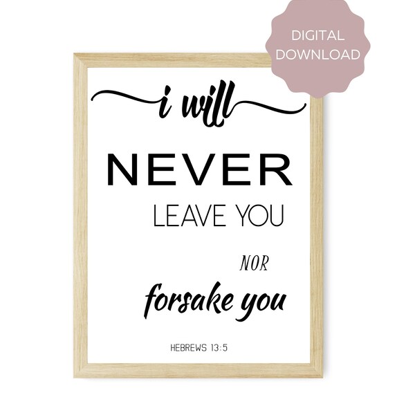 I Will Never Leave - Etsy