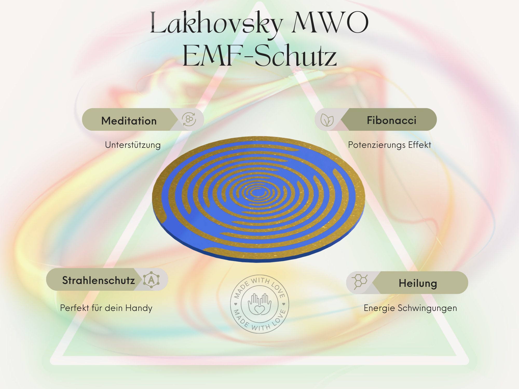 Lakhovsky MWO Antenne Mit Fibonacci Spirale Emf-schutz Antennen 38mm ...