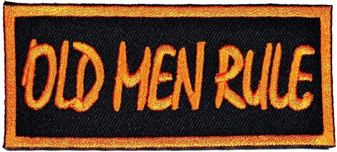Orange Old Men Rule Funny Biker Embroidered Motorcycle MC Club - Etsy