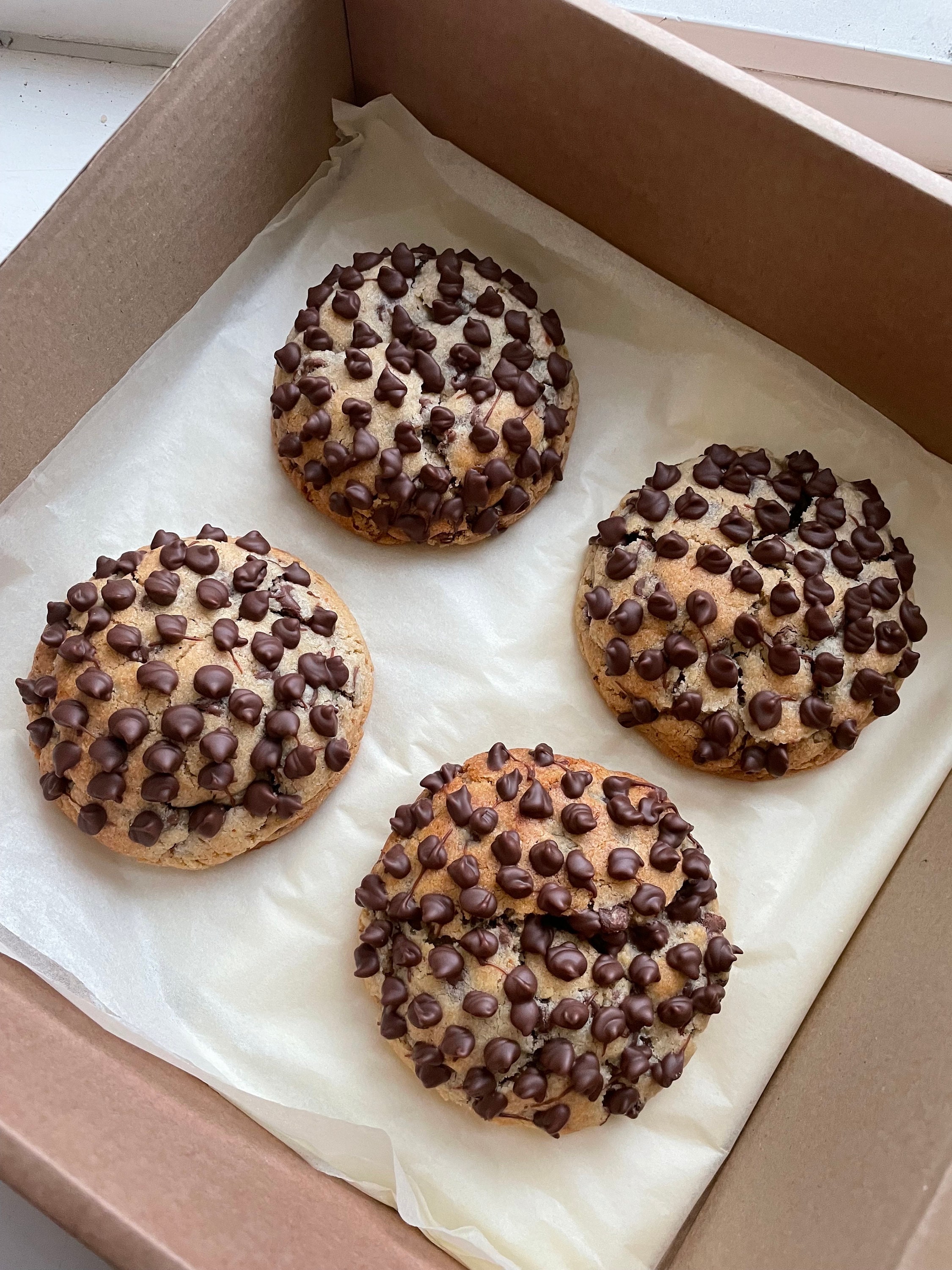 Giant NYC Chocolate Chip Cookie Box, Homemade Cookies, Gourmet Cookies ...