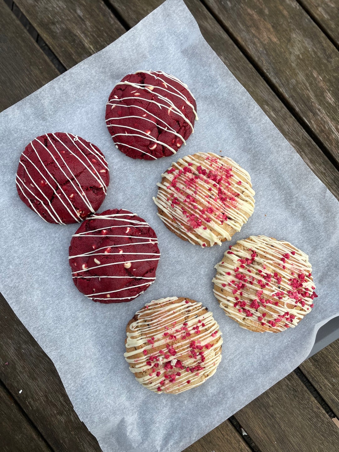 NYC Raspberryred Cookie Box, Red Velvet, Mixed, Gift, Chunky, NYC ...