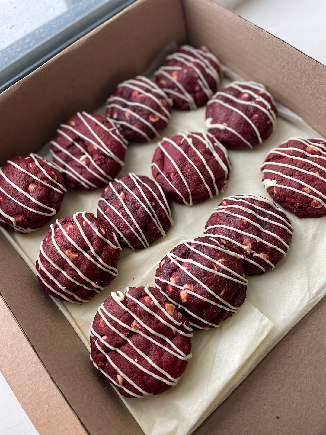 NYC Mini Red Velvet Cookies, Baby Shower, Wedding, Postal Cookies, Gift ...
