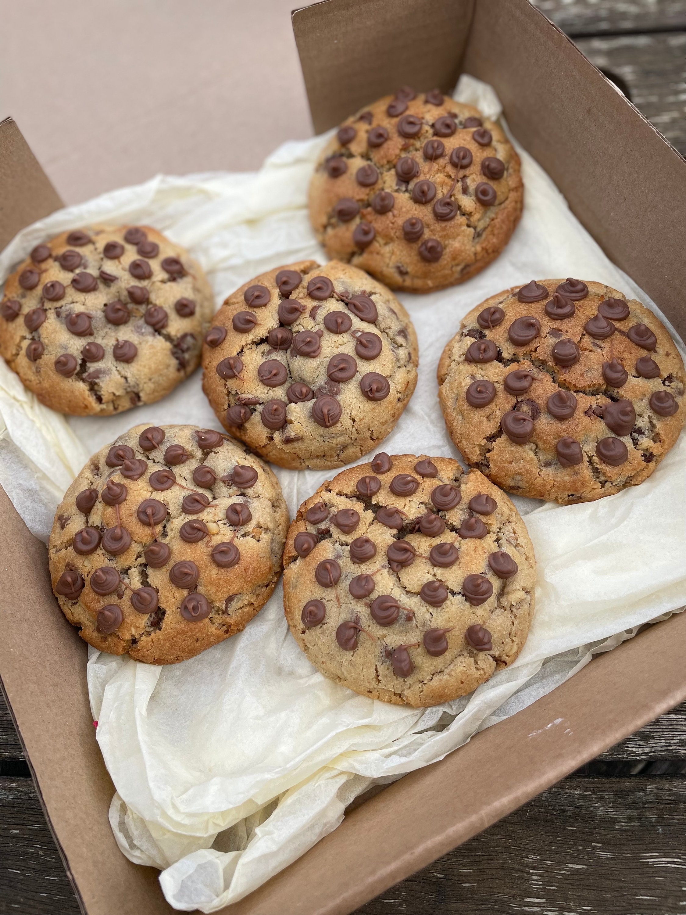 Giant NYC Chocolate Chip Cookie Box, Homemade Cookies, Gourmet Cookies ...
