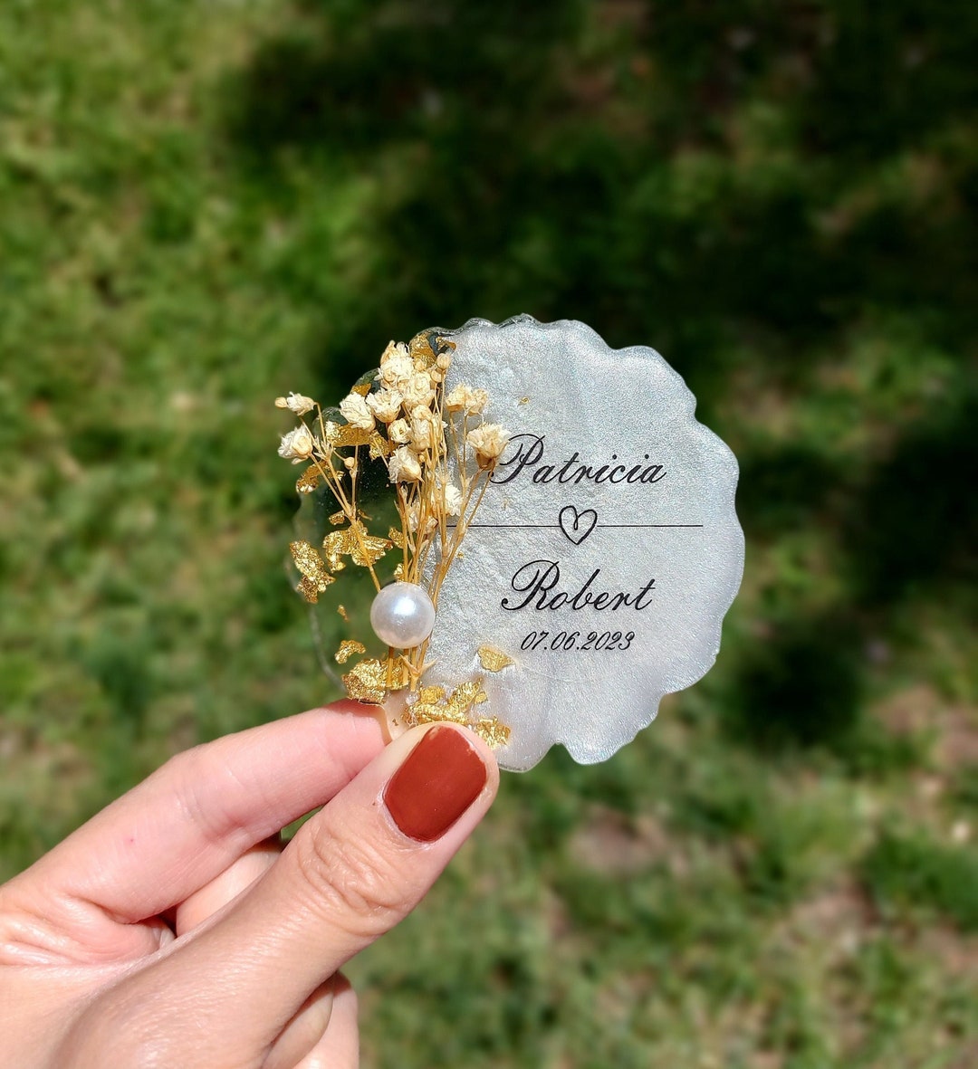 Custom Fridge Magnets,wedding Favors,engagement Gift,flower Magnet ...