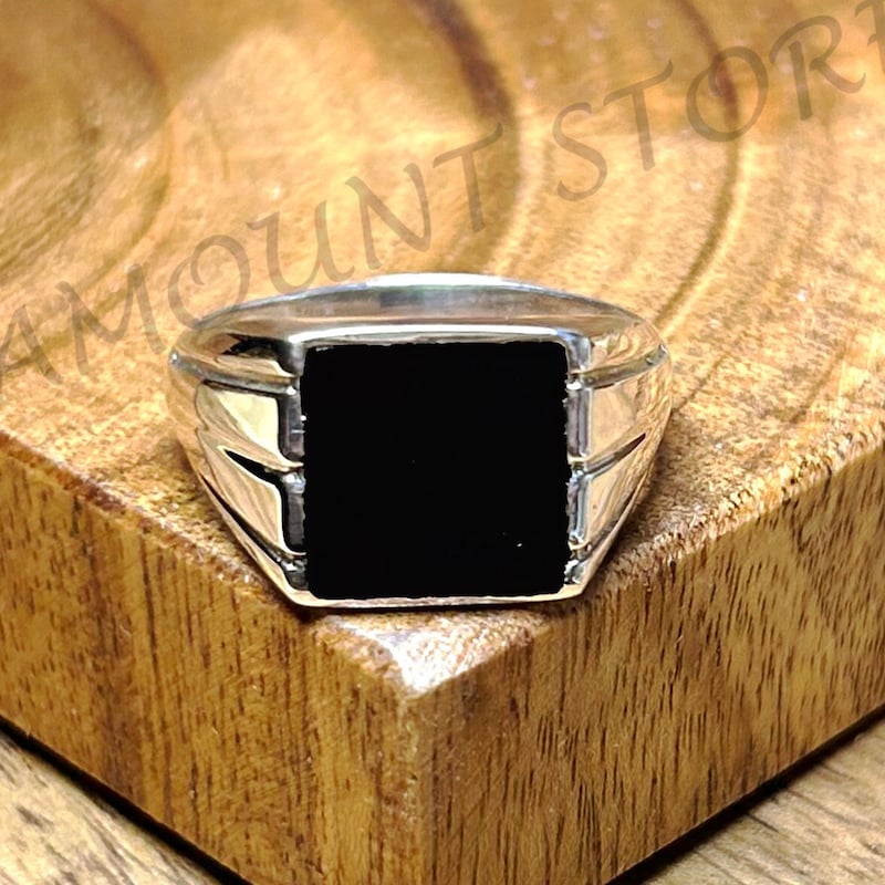 Square Stone Ring - Etsy