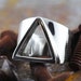 Sterling Silver Triangle Signet Ring: Gothic Geometric Jewelry - Etsy