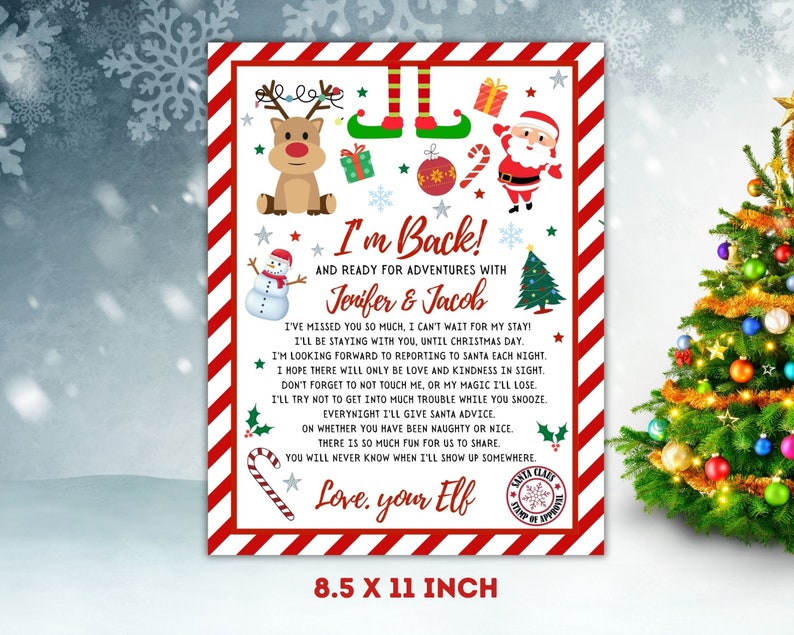 Editable Elf Hello Letter, Christmas Elf Introduction, Greetings From ...