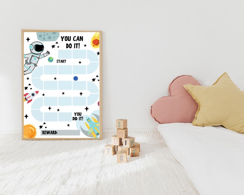 Outer Space Reward Chart Printable Astronaut Behavior Chart Daily Chore ...