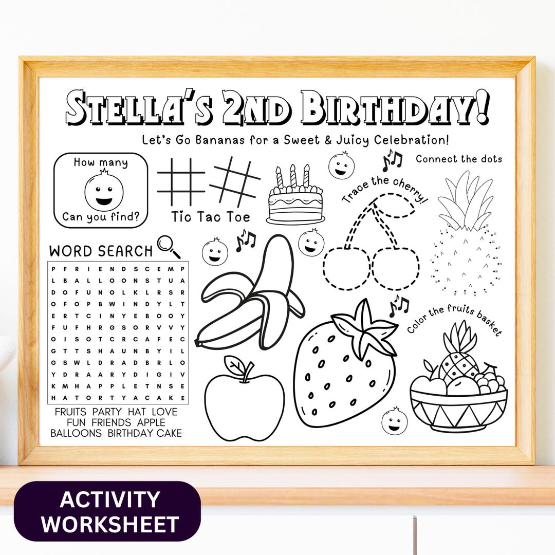 Dancing Fruits Activity Sheet | Printable Fun Fruit Coloring Page for ...