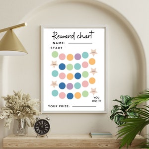 Rainbow Reward Chart for Kids, Printable Behavior Chart Printable ...