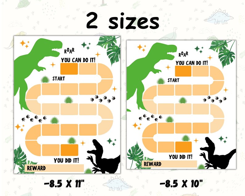 Dinosaur Reward Chart, Sticker Chart, Toddler, Preschool Kids, Letter ...