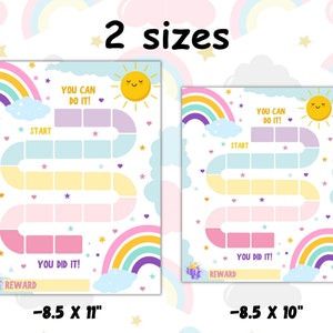 Printable Rainbow Reward Chart | Sunshine Behavior Chart | Kids Routine ...