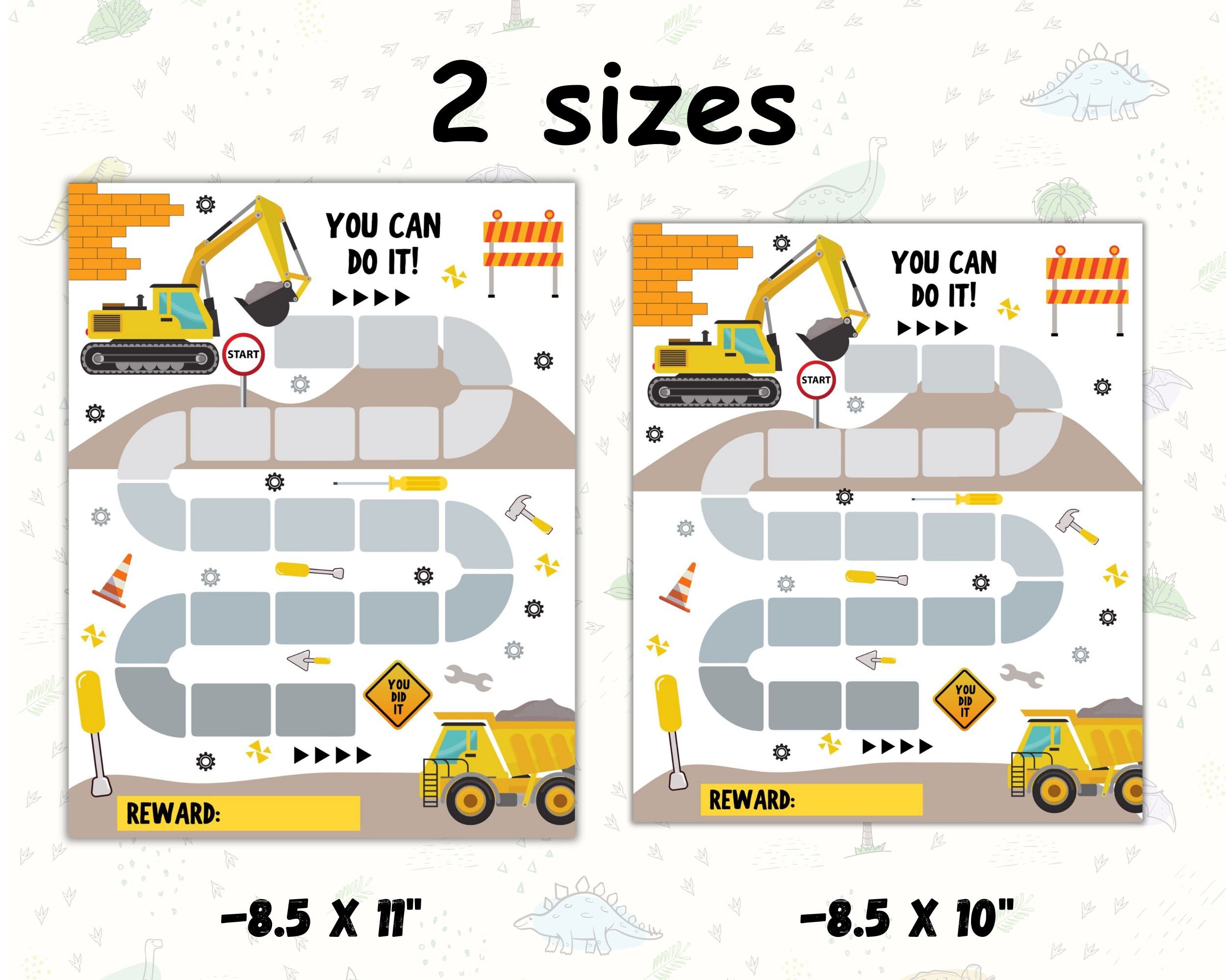 Construction Reward Chart Printable Construction Kids - Etsy