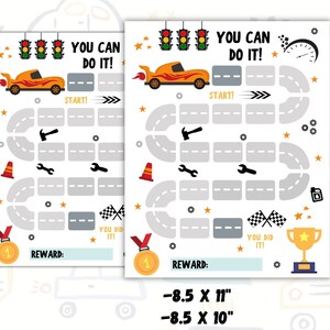Racing Car Reward Chart | Printable Race Car Behavior Chart | Toddler ...