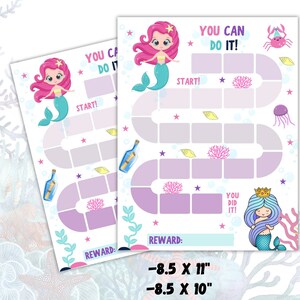 Mermaid Reward Chart | Printable Mermaid Behavior Chart | Toddler Chore ...
