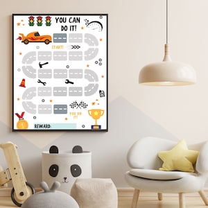 Racing Car Reward Chart | Printable Race Car Behavior Chart | Toddler ...
