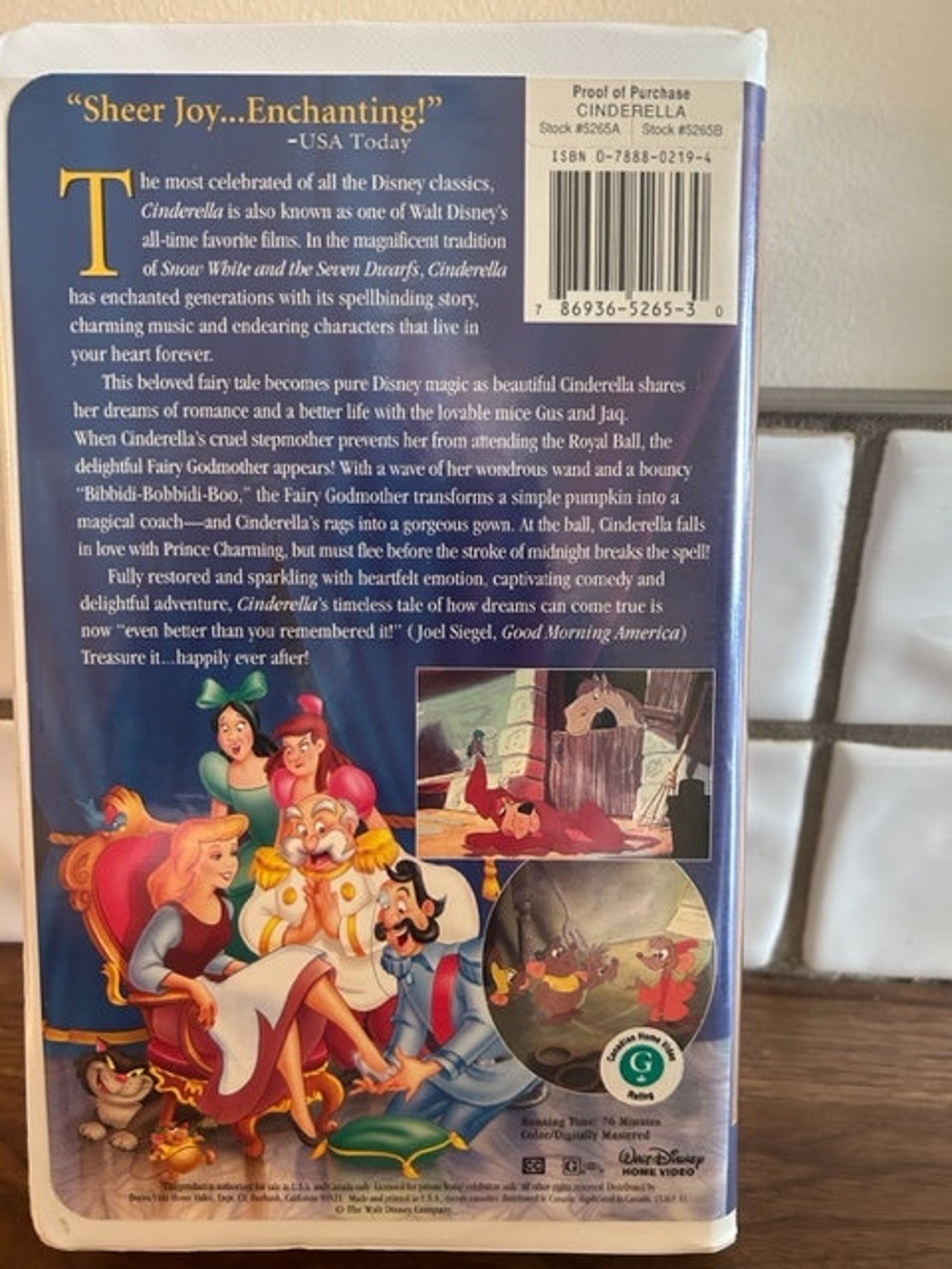 Vintage VHS Disney Cinderella, Masterpiece Collection - Etsy