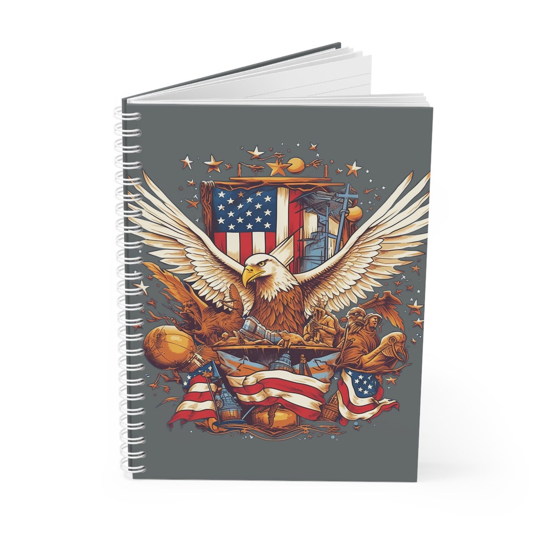 Cuaderno de espiral Símbolos de Estados Unidos Bandera de EE. - Etsy España