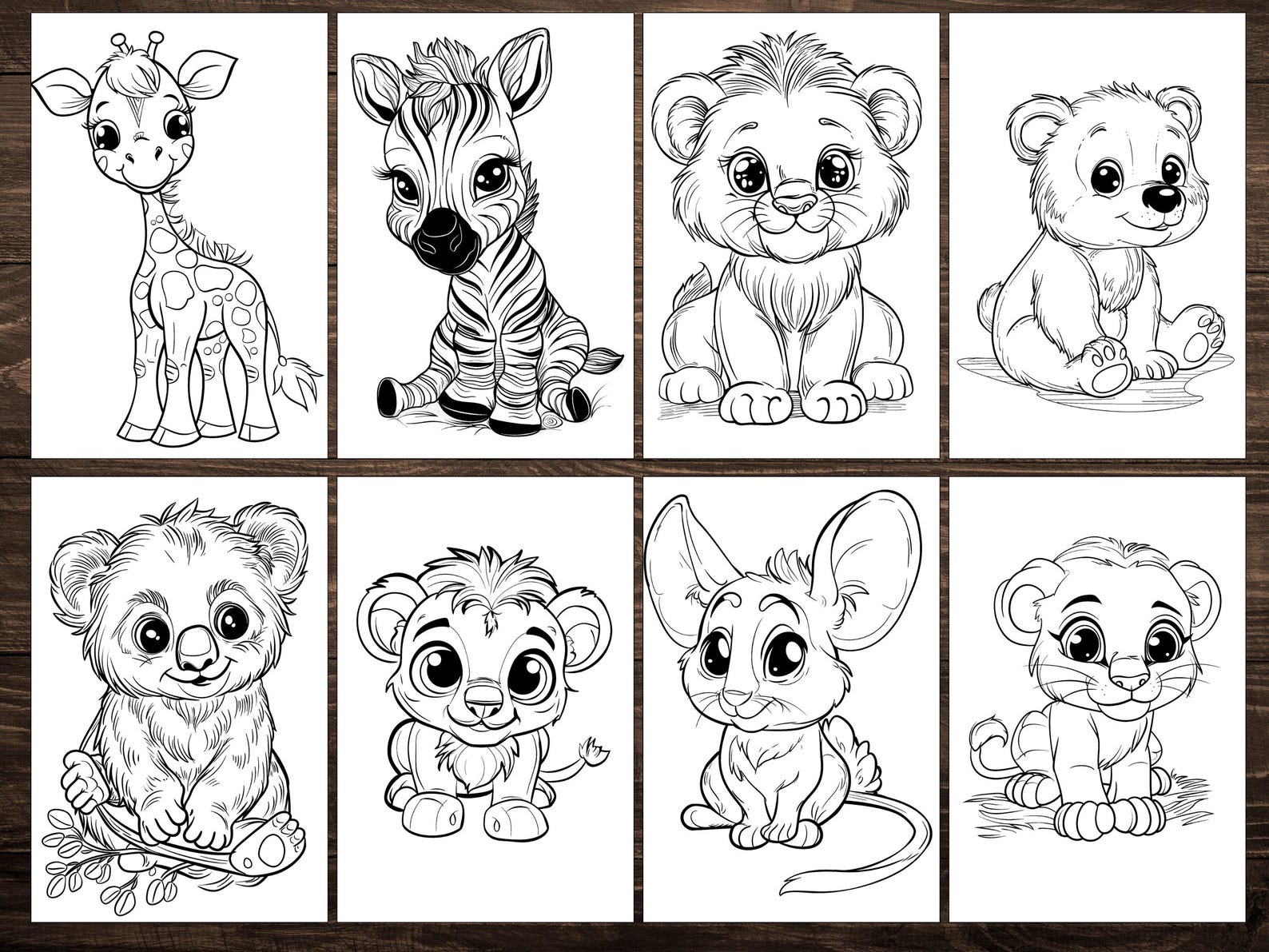 50 Cute Baby Animals Coloring Pages for Kids Cute Animals Printable ...