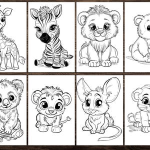 50 Cute Baby Animals Coloring Pages for Kids Cute Animals Printable ...