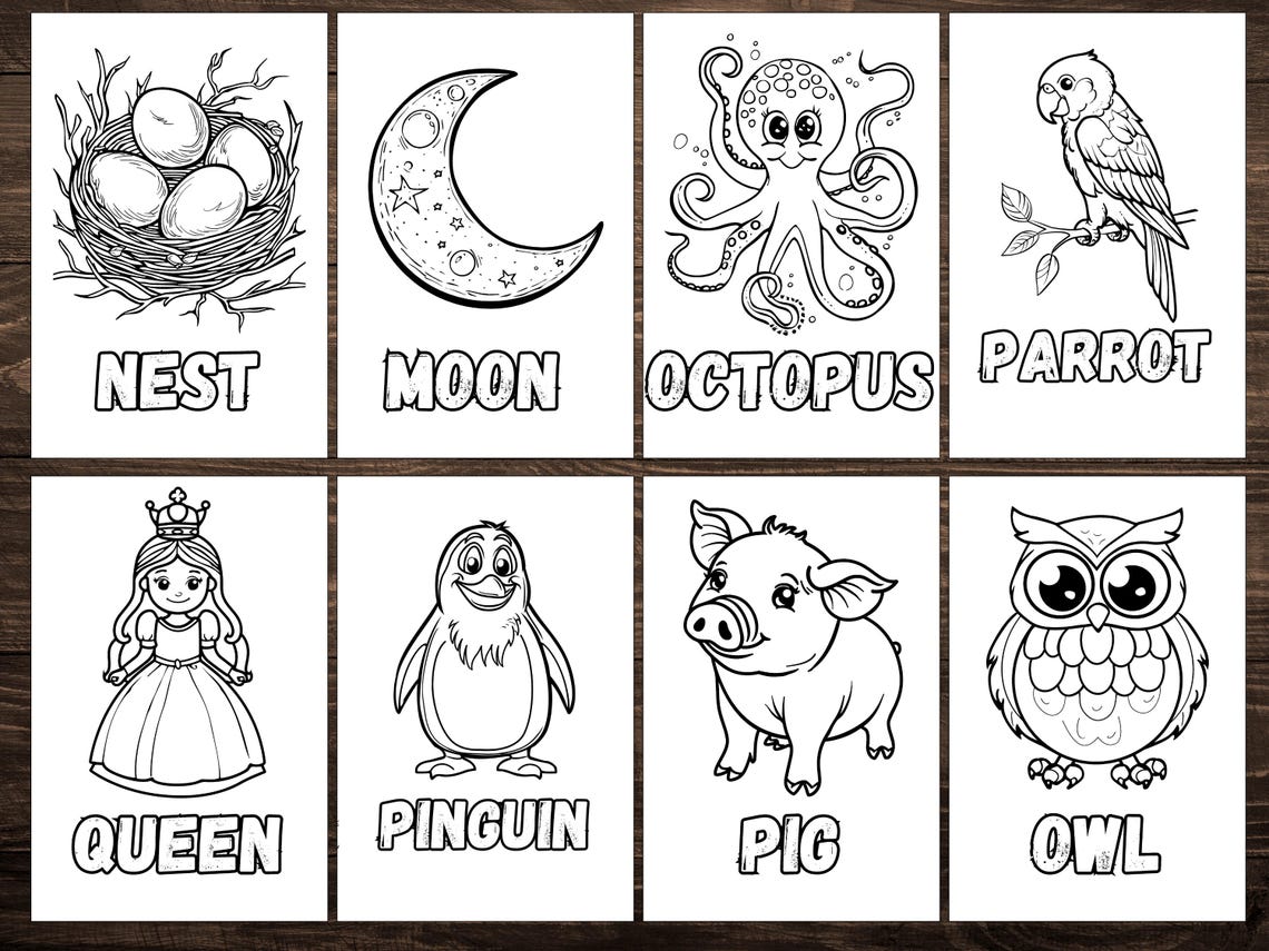 50 Coloring Pages for Kids Easy Printable Learning Coloring Pages for ...