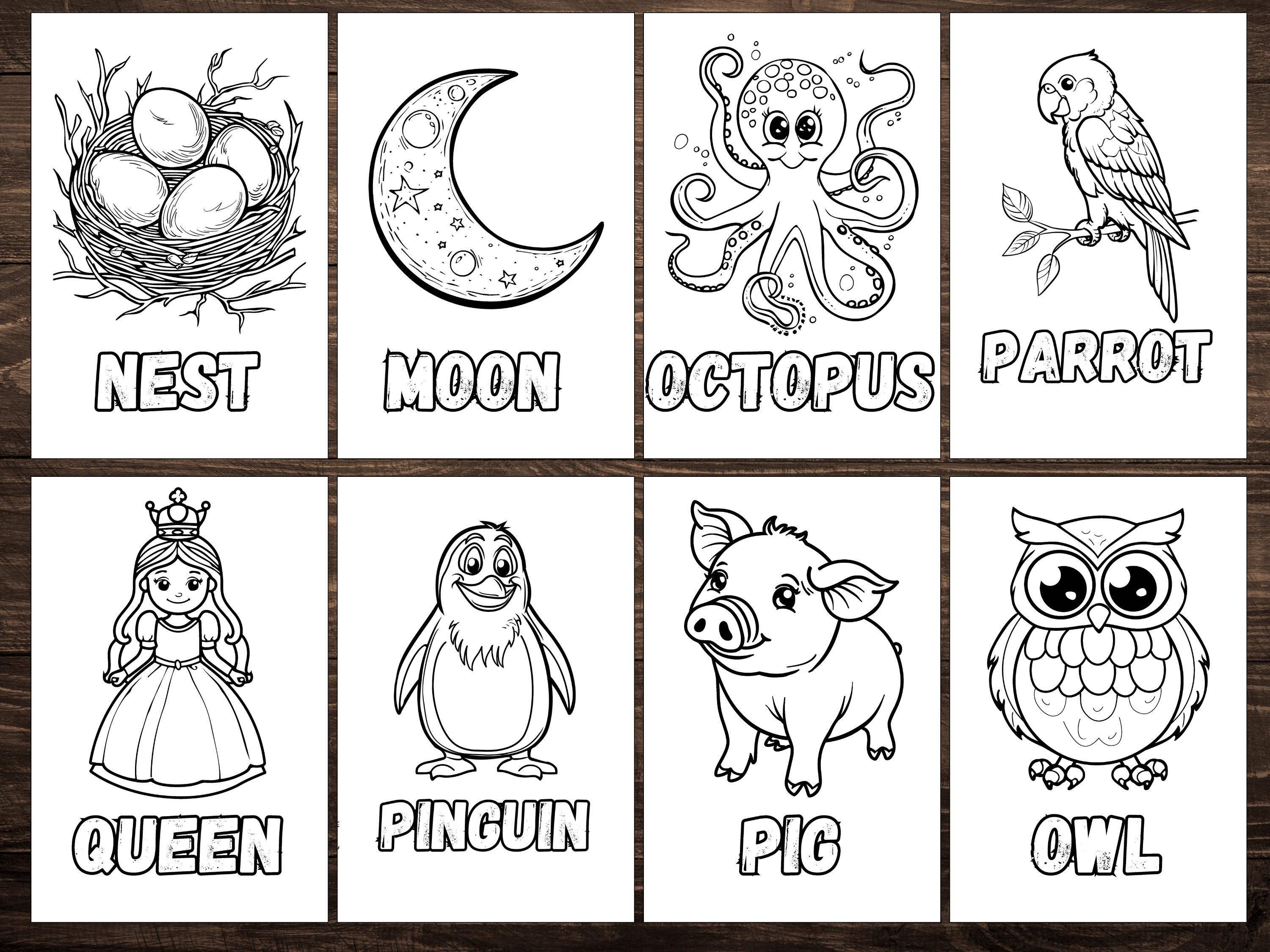 50 Coloring Pages for Kids Easy Printable Learning Coloring Pages for ...