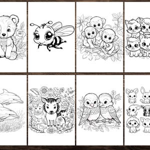 50 Cute Animals Printable Coloring Pages for Kids, Toddlers Cute and ...