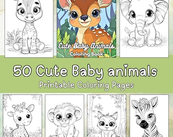 50 Cute Animals Printable Coloring Pages for Kids, Toddlers Cute and ...