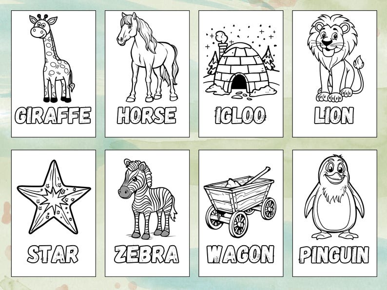 50 Coloring Pages for Kids - Easy Printable Learning Coloring Pages for ...