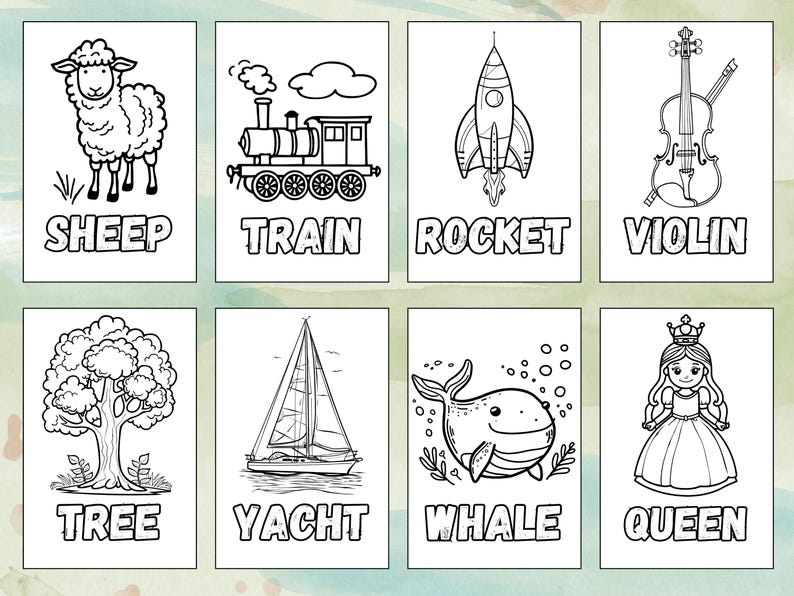 50 Coloring Pages for Kids - Easy Printable Learning Coloring Pages for ...