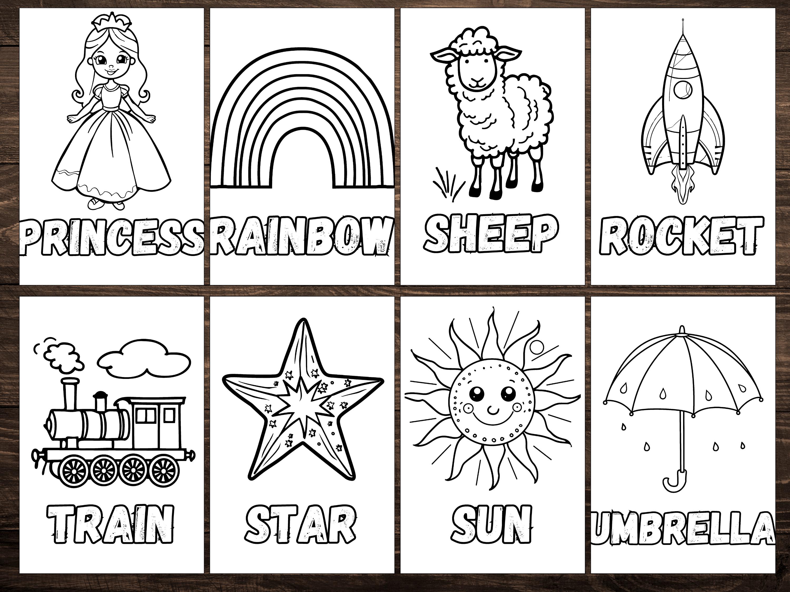 50 Coloring Pages for Kids Easy Printable Learning Coloring Pages for ...