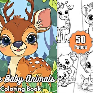 50 Cute Baby Animals Coloring Pages for Kids Cute Animals Printable ...