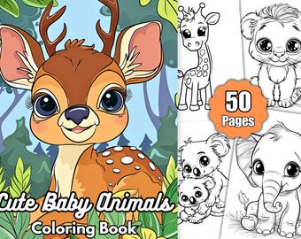 50 Cute Animals Printable Coloring Pages for Kids, Toddlers Cute and ...