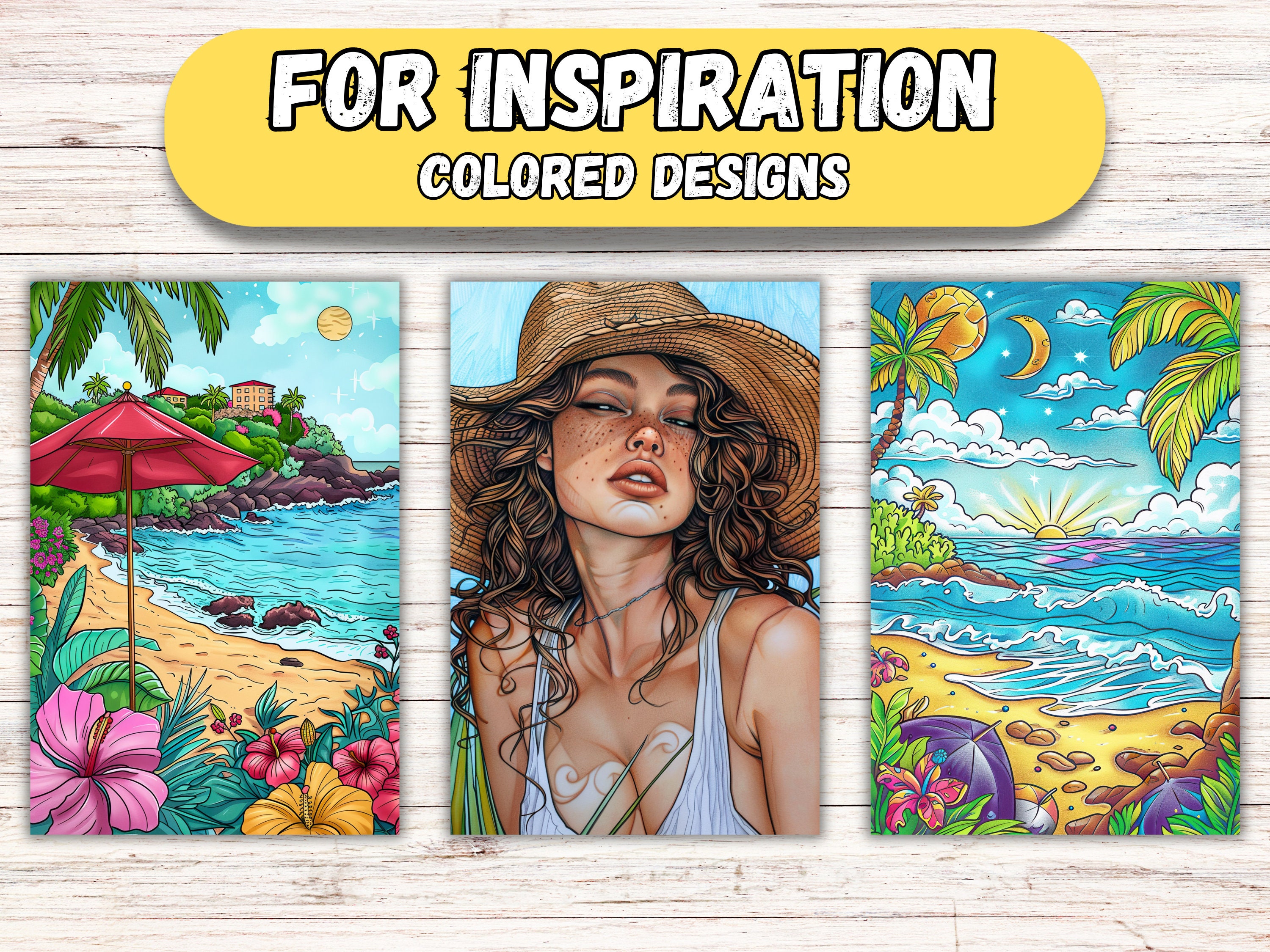 Summer Coloring Pages 50 Summer Vibes Coloring Pages for Adults ...