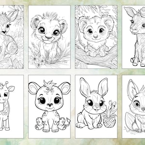 50 Cute Baby Animals Coloring Pages for Kids - Cute Animals Printable ...