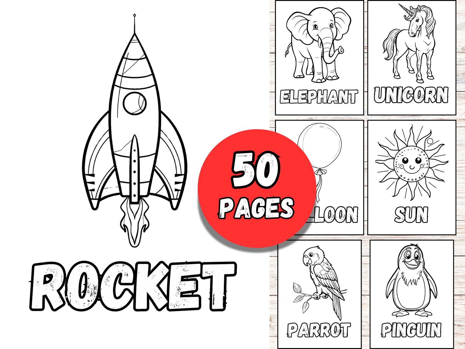 50 Coloring Pages for Kids Easy Printable Learning Coloring Pages for ...