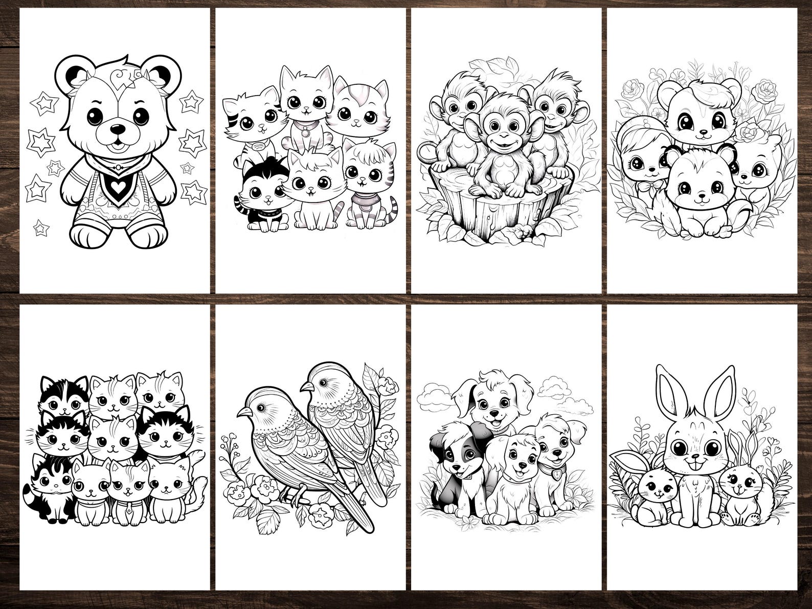 50 Cute Animals Printable Coloring Pages for Kids, Toddlers Cute and ...