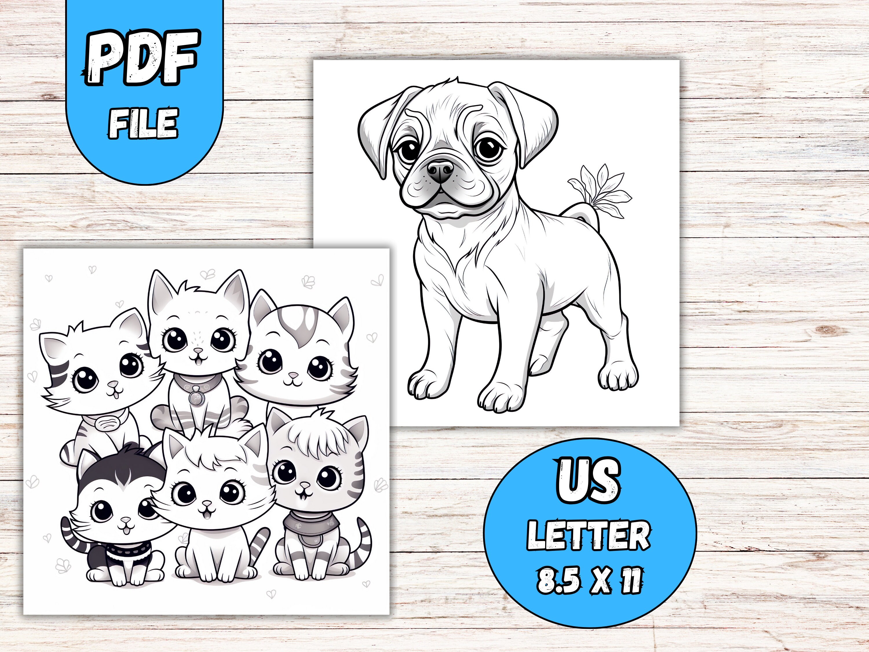 50 Cute Animals Printable Coloring Pages for Kids, Toddlers Cute and ...
