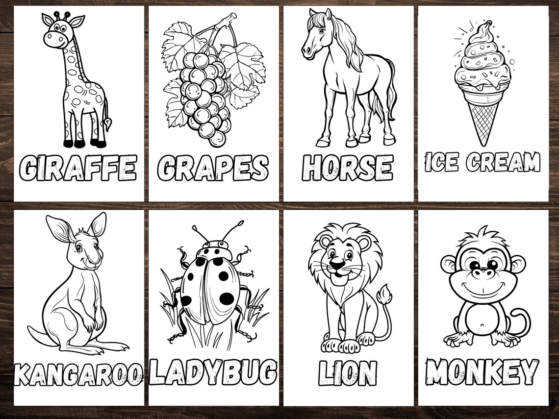 50 Coloring Pages for Kids Easy Printable Learning Coloring Pages for ...