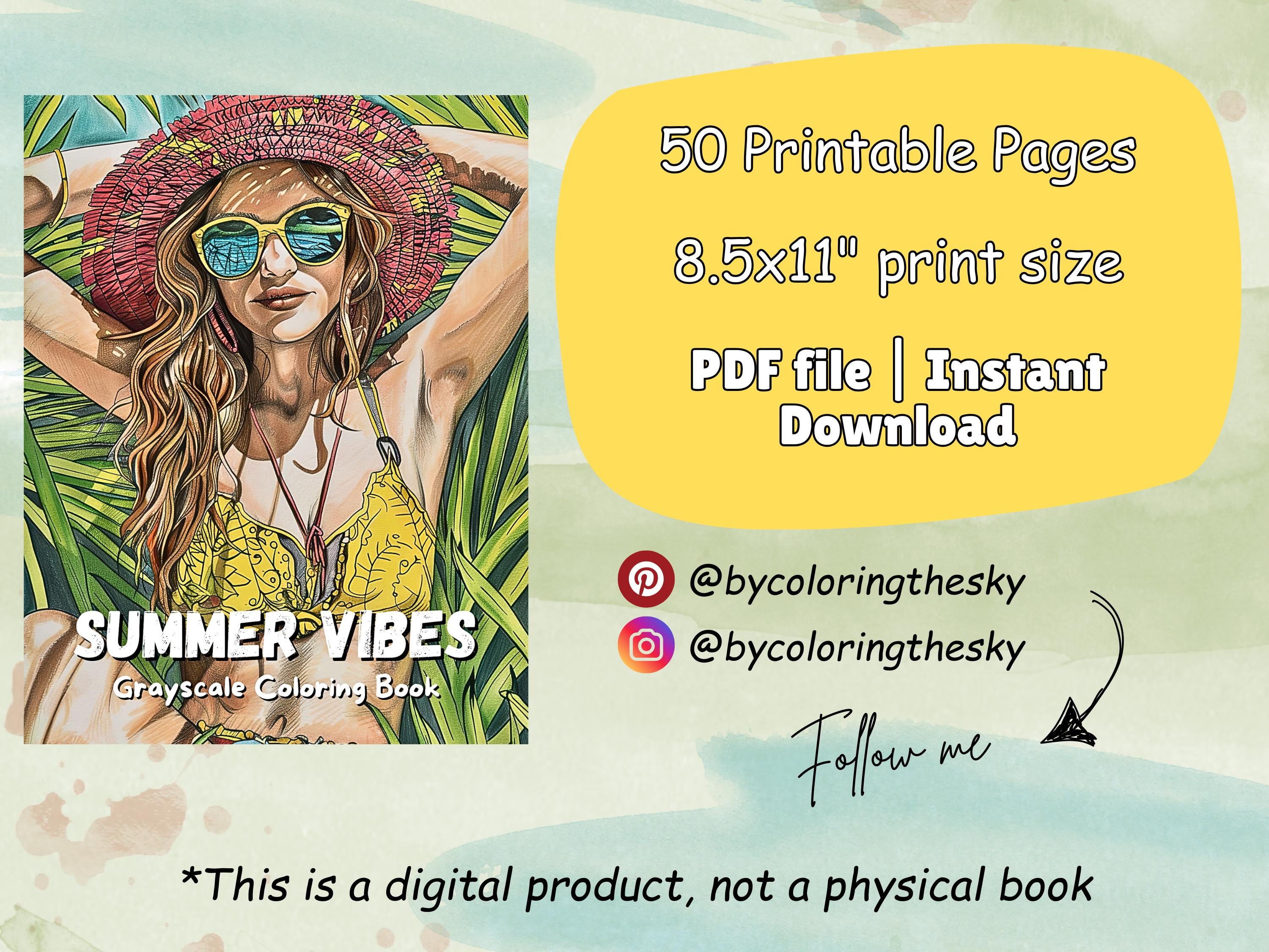 Summer Coloring Pages - 50 Summer Vibes Coloring Pages for Adults ...