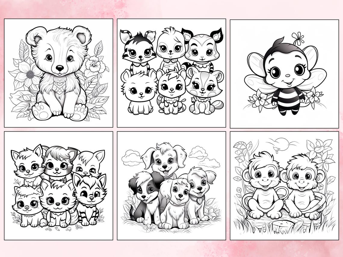 50 Cute Animals Printable Coloring Pages for Kids, Toddlers Cute and ...