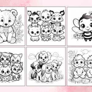 50 Cute Animals Printable Coloring Pages for Kids, Toddlers Cute and ...