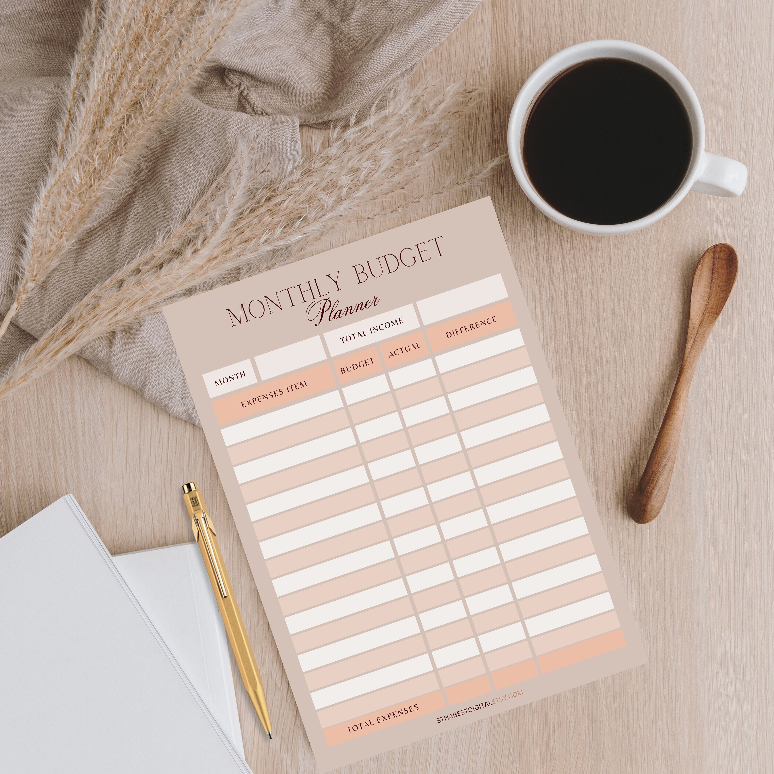 Simple Monthly Budget Planner, Printable Budget Planner, Finance ...
