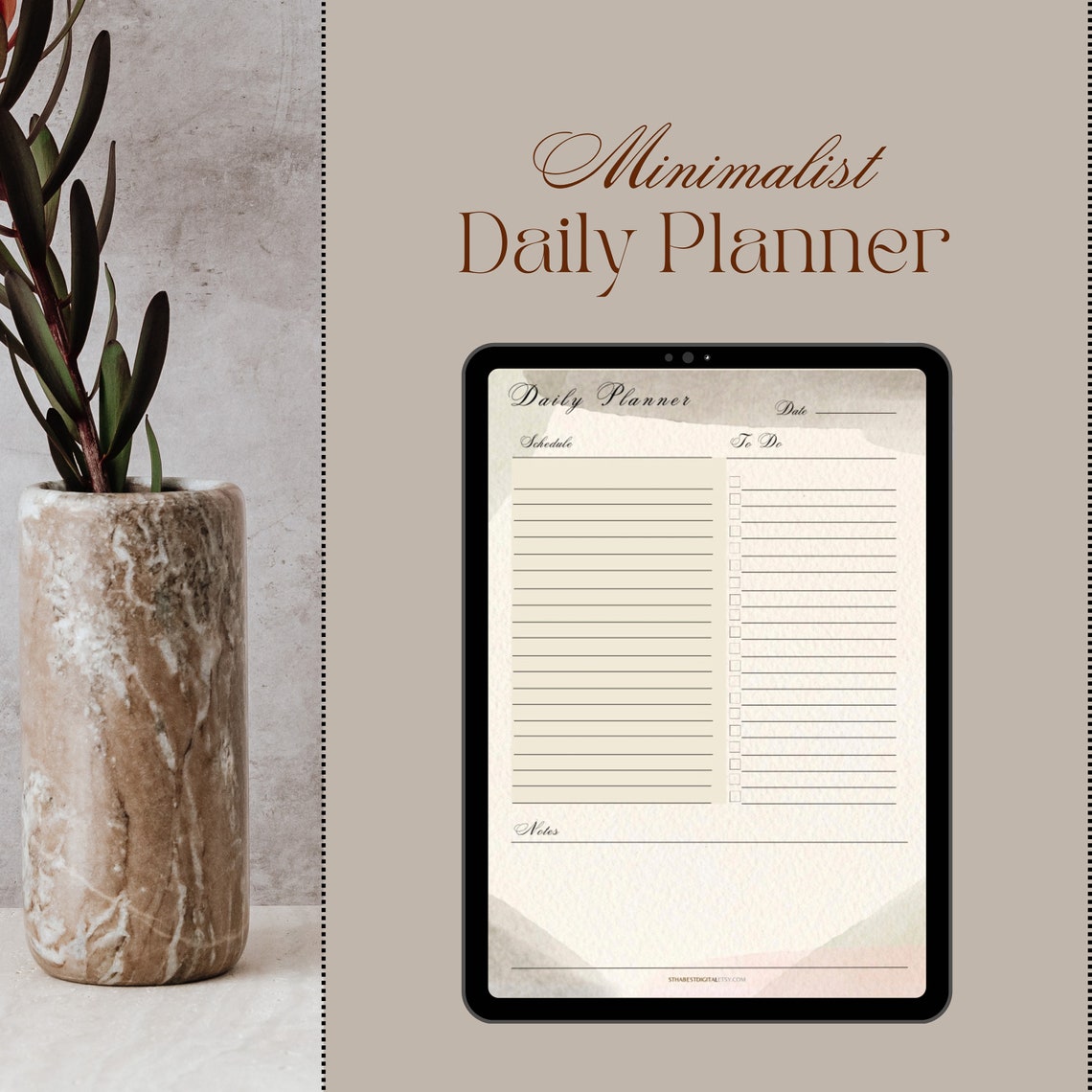 Minimalist Daily Planner, Printable Planner, Digital Planner, Instant ...