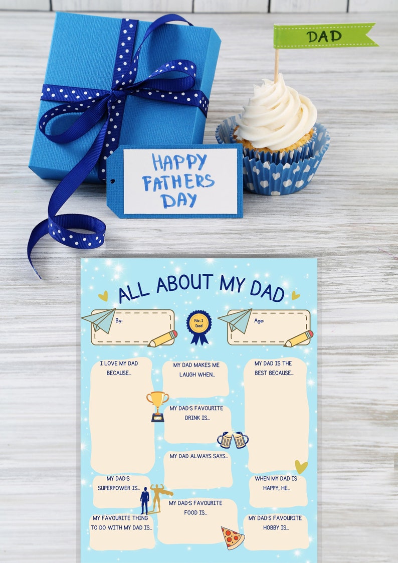 Father's Day Questionnaire All About My Dad Fill in the - Etsy
