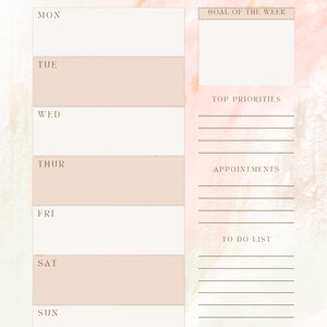 Colorful Weekly Planner, Printable Planner, Digital Planner, Instant ...